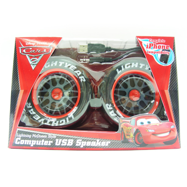 Disney Pixar Cars 2 Computer USB Speaker Lightning McQueen Style ...