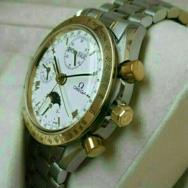 Omega, a Limited Edition Gents Yellow Gold & S\Steel Speedmaster ...