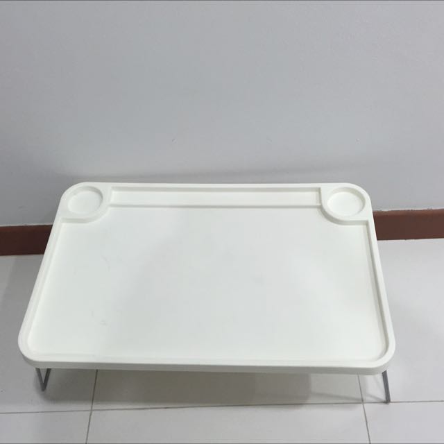 1pc Ikea Nordby White Plastic Bed Tray Foldable, Furniture & Home ...