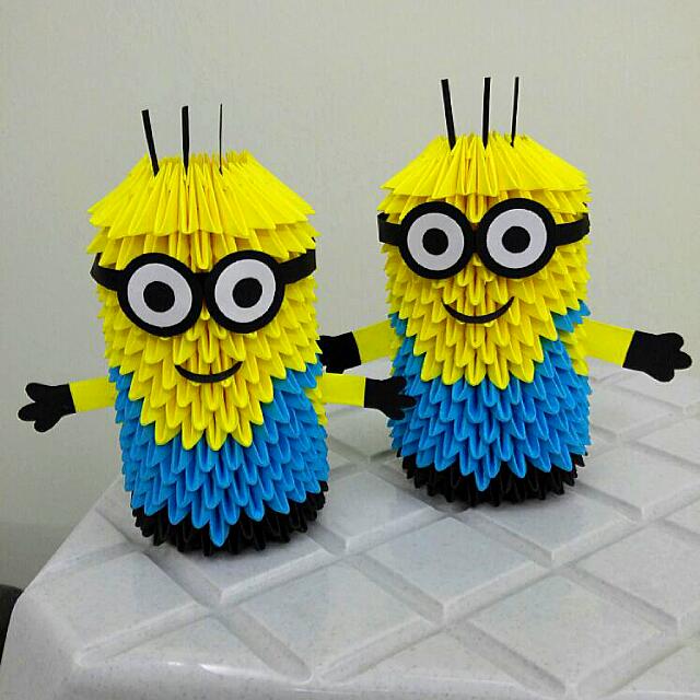 Minion 3D Origami, Hobbies & Toys, Stationery & Craft, Occasions ...