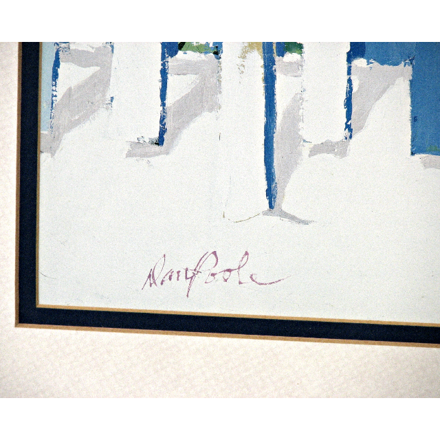 Rainbow Beach Lithograph by Dan Poole, Cape Cod Beach, Colorful Art c ...