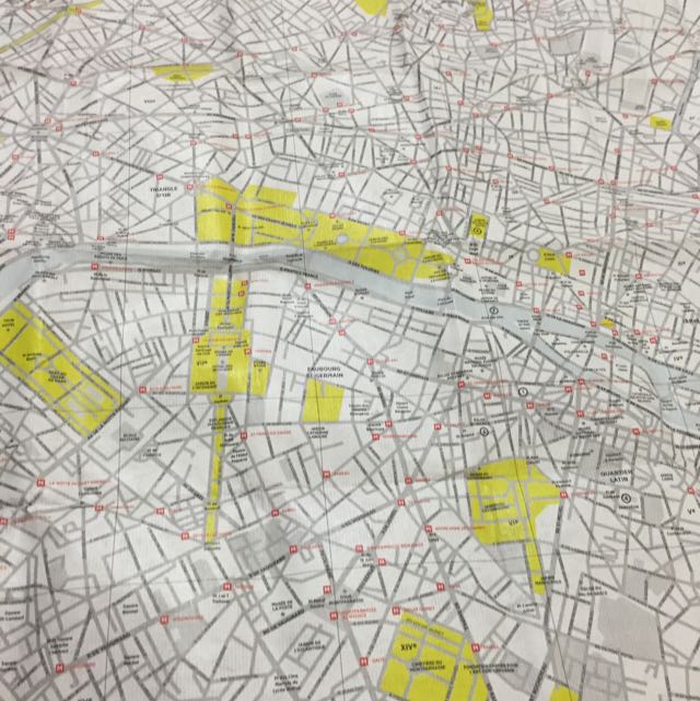 Map Of Paris : Crumbled Soft City Map, Everything Else on Carousell