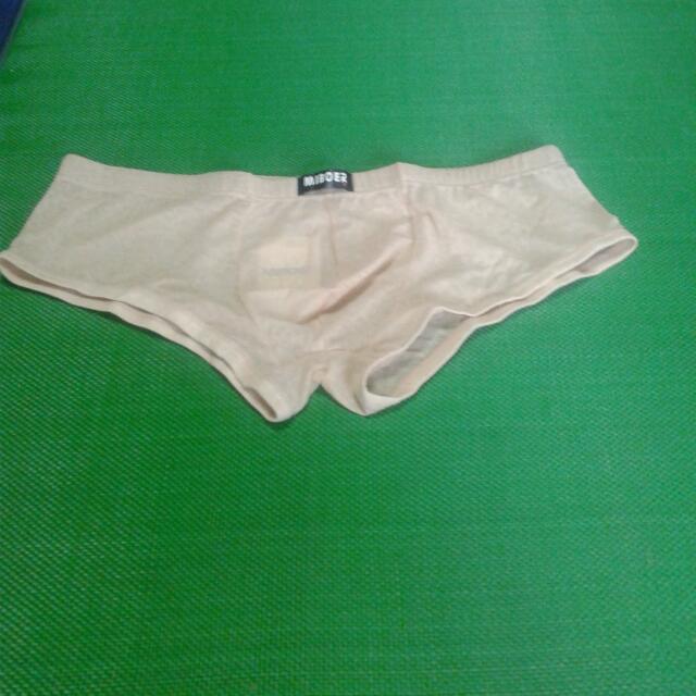 Men's Sexy Low Waist Sheer Lace Transparent Mini Boxer Trunk Asia Size ...