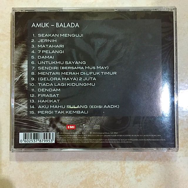 AMUK (D'FEBIANS) - Balada EMI / UNIVERSAL MUSIC ORIGINAL CD, Hobbies ...