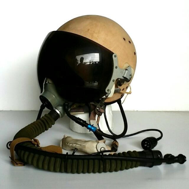 Jet Aircraft Fighter Pilot Flight Helmet & Oxygen Mask For Aviation ...