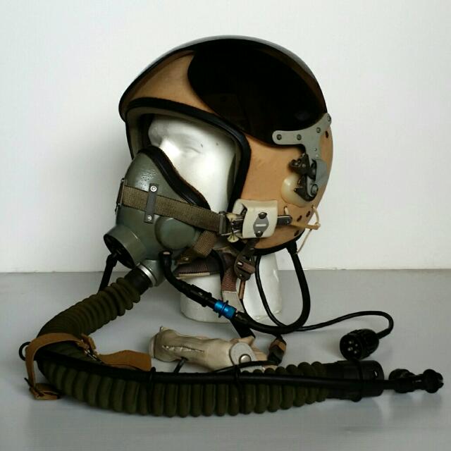 Jet Aircraft Fighter Pilot Flight Helmet & Oxygen Mask For Aviation ...