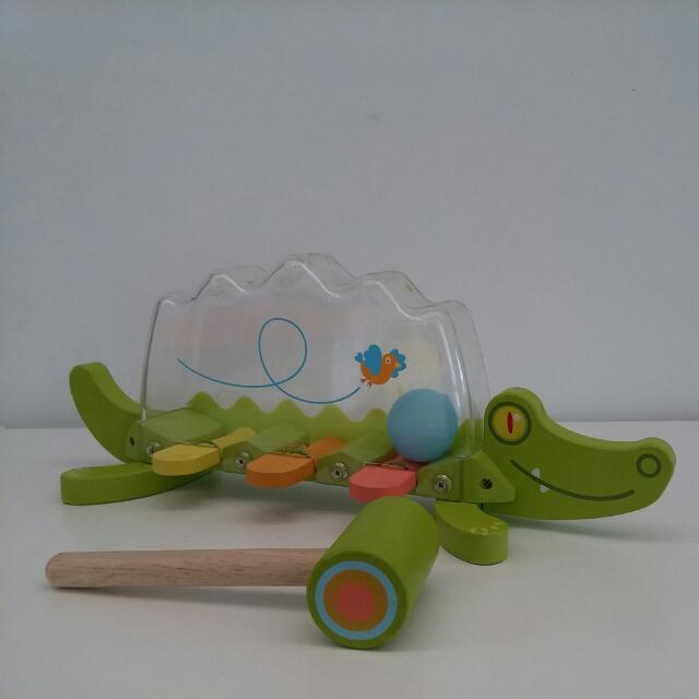 Djeco Wooden Toy Alligator Hammer And Ball Set, Hobbies & Toys, Toys ...