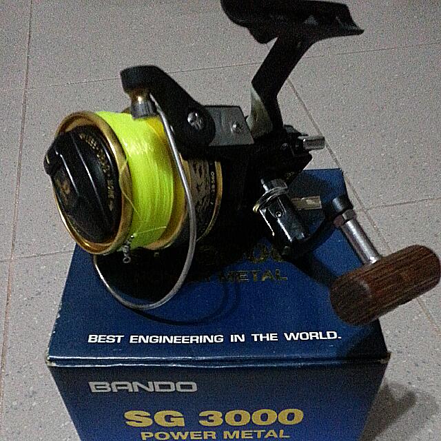 BANDO SG3000 POWER METAL SPINNING REEL, Sports Equipment, Exercise ...