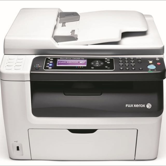 Fuji Xerox DocuPrint CM205fw Multifunction Colour S-LED Printer (PRINT, COPY, SCAN, FAX, NETWORK ...