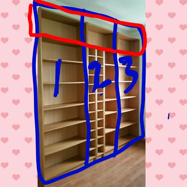 Ikea Billy & Gnedby Bookcase/ Bookshelf/ CD/VCD Rack, Furniture on ...