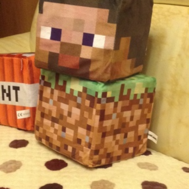 [PO] Minecraft Cushion Plushie Block, Hobbies & Toys, Toys & Games on ...