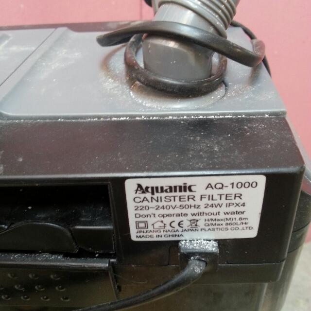 AQUANIC AQ 1000 CANISTER FILTER, Pet Supplies, Homes & Other Pet ...