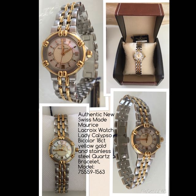 Authentic New Swiss Made Maurice Lacroix Watch Lady Calypso Bicolor ...