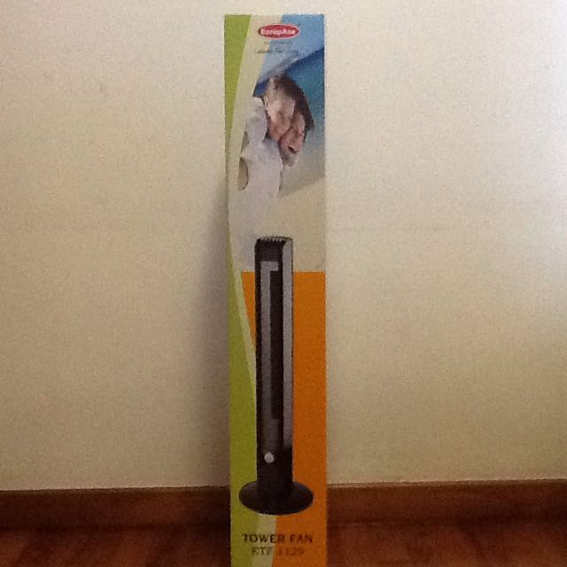 EuropAce Tower Fan Black, Furniture & Home Living, Lighting & Fans ...