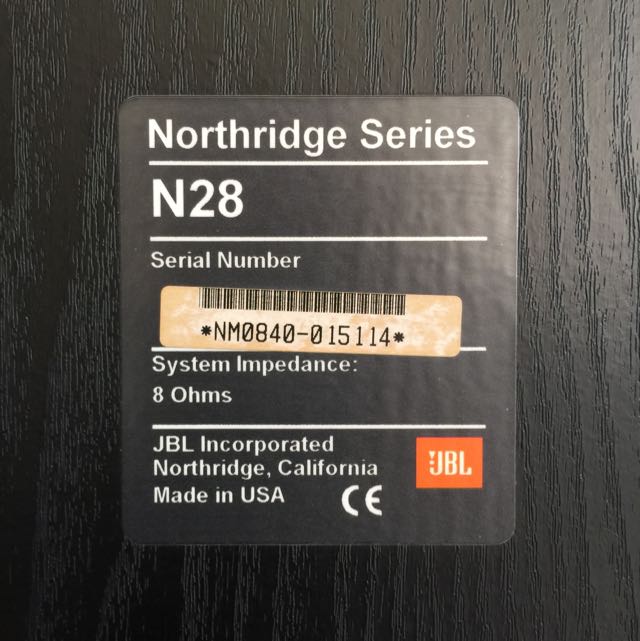 JBL N28 NORTHRIDGE SERIES SPEAKERS !!!, TV & Home Appliances, TV ...