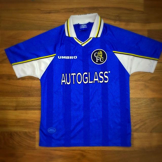 Chelsea FC 1997-1999 UMBRO kit (worn grade: Very Good), Sports ...