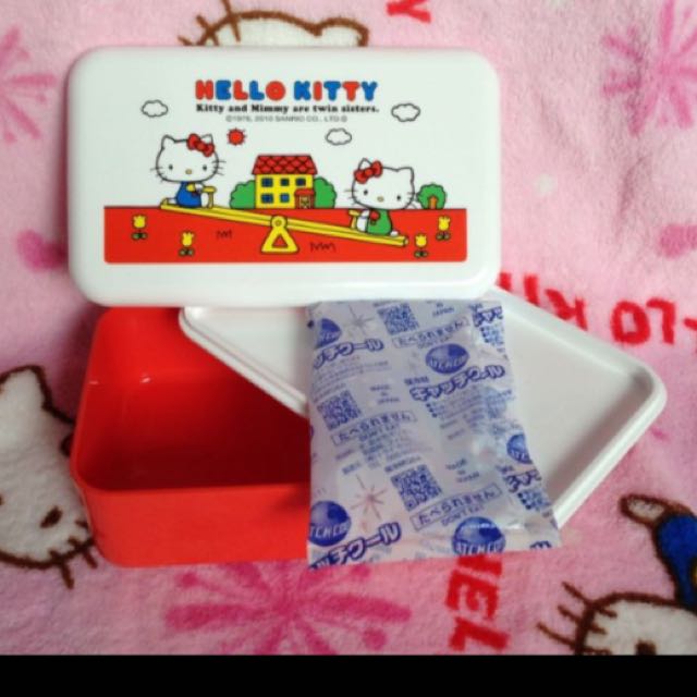 Hello Kitty Lunch Box with Ice Pack Gel Red #2 Made in Japan, Babies ...
