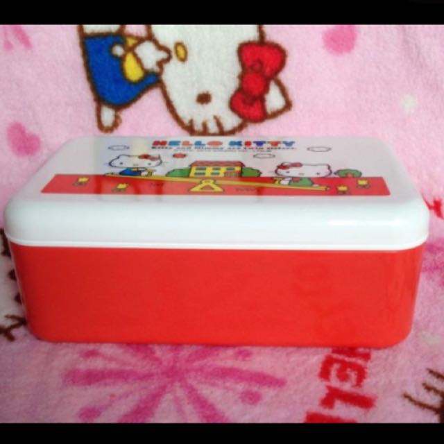Hello Kitty Lunch Box with Ice Pack Gel Red #2 Made in Japan, Babies ...