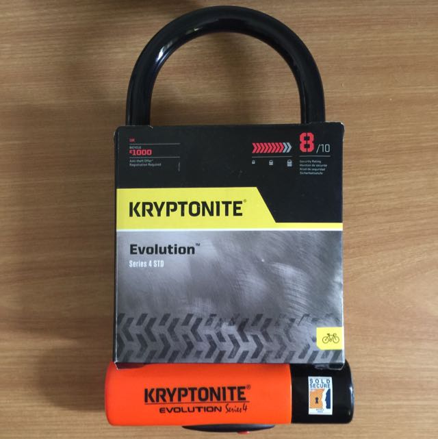 Kryptonite Evolution Series 4 Flex frame U-lock, Sports Equipment, Bicycles & Parts, Parts ...