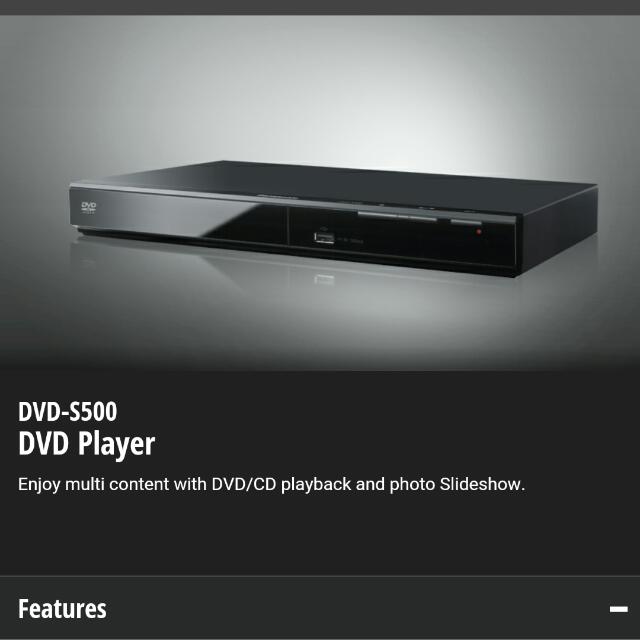 Panasonic DVD / CD Player (DVD-S500GA-K) Black, Computers & Tech, Parts & Accessories ...