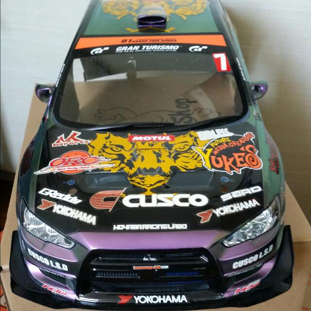 Yokomo Yukes Team Orange Evo X RC Drift Body Shell. Suit Yokomo Tamiya Ota R31 Street Jam Hpi ...