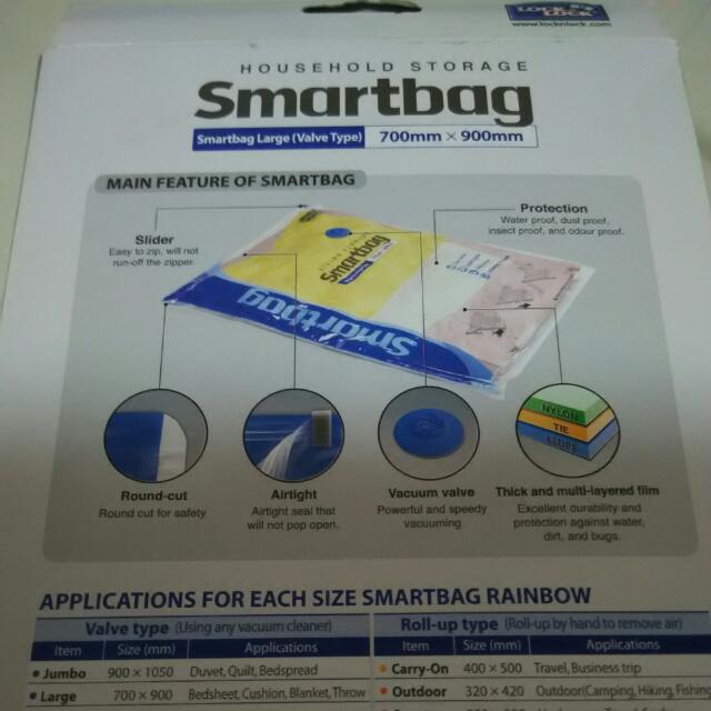 BNIB Lock & Lock Smartbag Vacuum Storage Bag, Furniture & Home Living ...