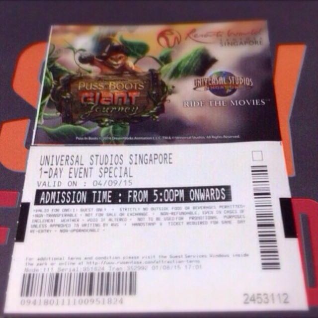 USS ONE DAY TICKET, Tickets & Vouchers, Event Tickets on Carousell