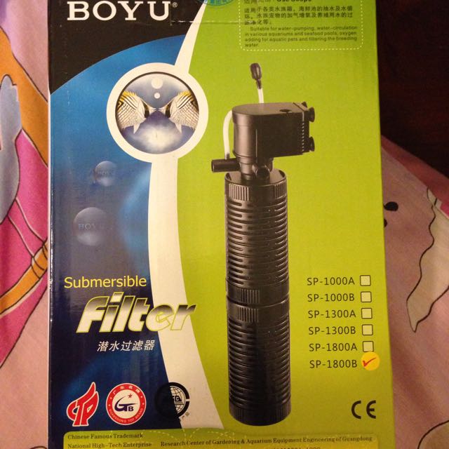 Boyu Fish Tank Water Filter, Pet Supplies, Homes & Other Pet ...