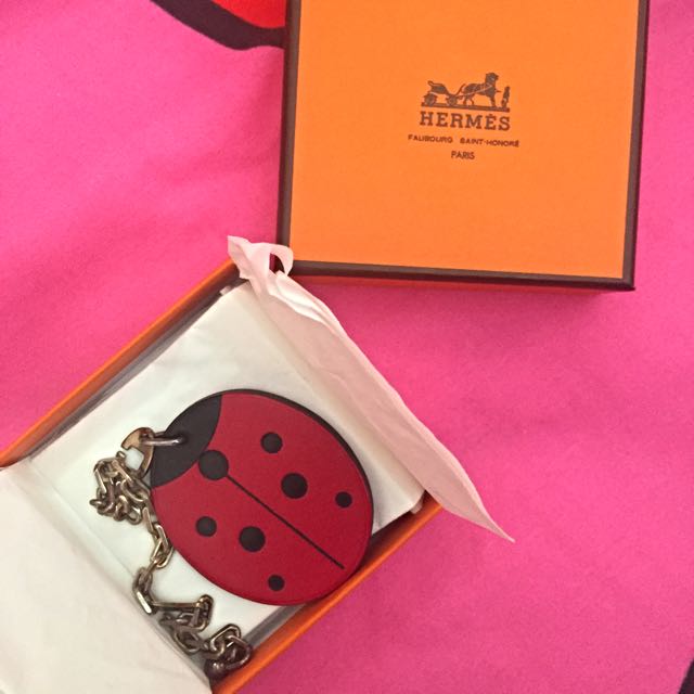 Hermes ladybug Bag charm, Luxury, Bags & Wallets on Carousell