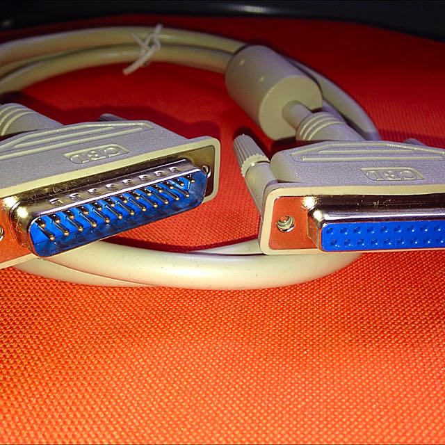 Printer Cable 25pin 1 Meter, Computers & Tech, Parts & Accessories ...