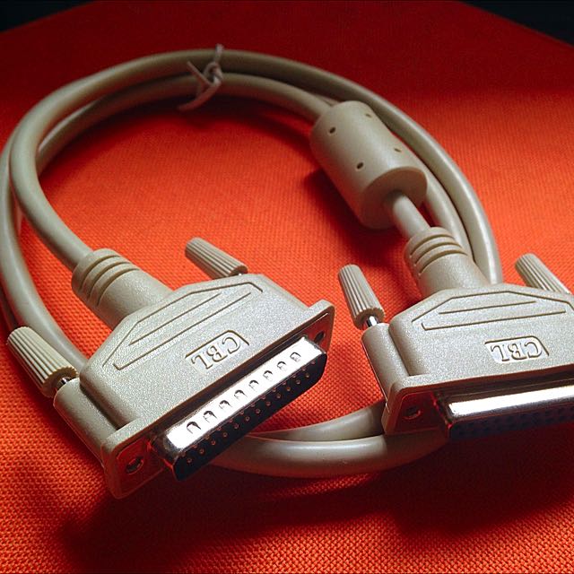 Printer Cable 25pin 1 Meter, Computers & Tech, Parts & Accessories ...