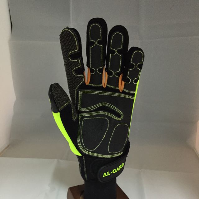 AL-GARD Hi-Vis mechanic Impact Gloves, Sports Equipment, Sports & Games ...