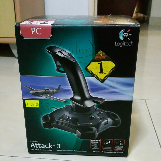 Logitech Attack 3 Joystick For PC, Hobbies & Toys, Toys & Games on Carousell