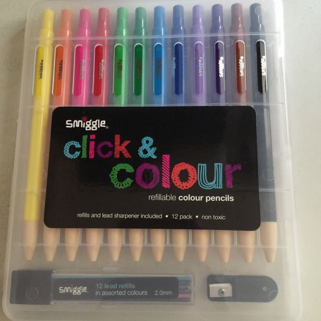 Smiggle click & colour Colour Pencils, Hobbies & Toys, Stationery ...