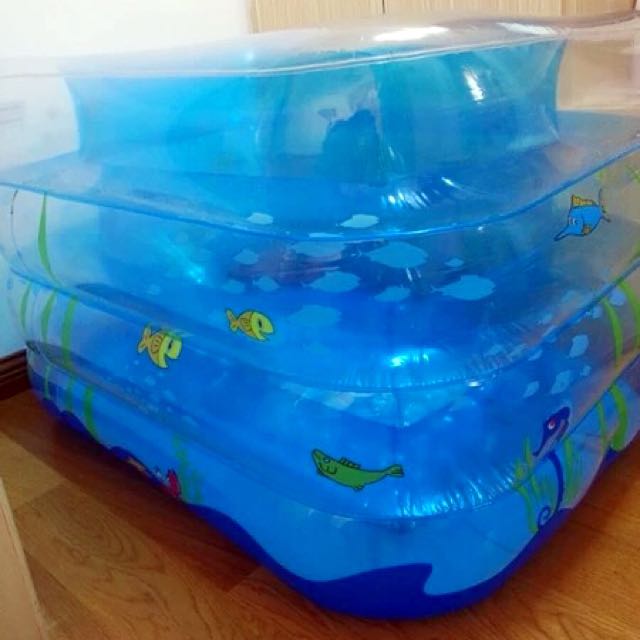 Inflatable mini pool / Baby swimming pool, Babies & Kids, Bathing ...