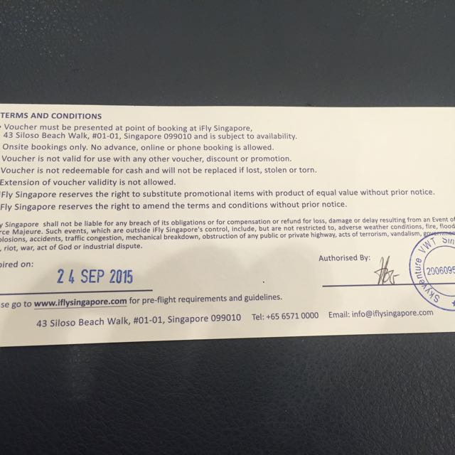 iFly Singapore Ticket, Tickets & Vouchers, Local Attractions ...