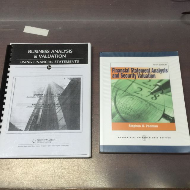 [RESERVED] Financial Statement Analysis / Business Analysis & Valuation, Hobbies & Toys, Books ...