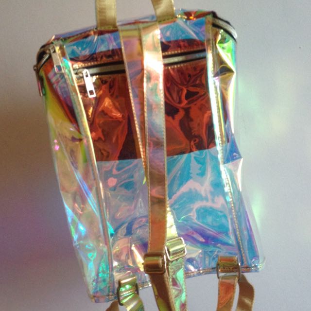 UNIF Inspired Holographic Backpack, Women's Fashion, Bags & Wallets ...