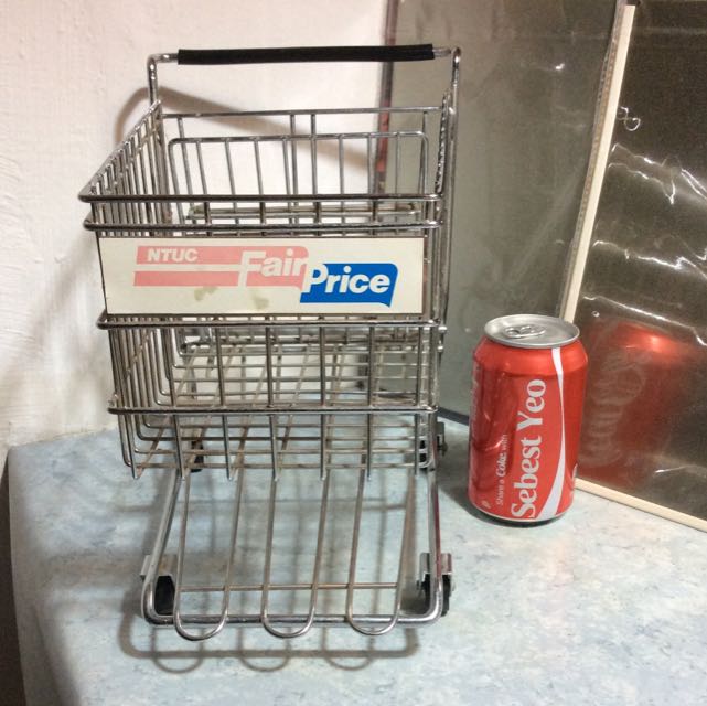 Vintage NTUC FairPrice Miniature Metal Shopping Trolley., Hobbies ...