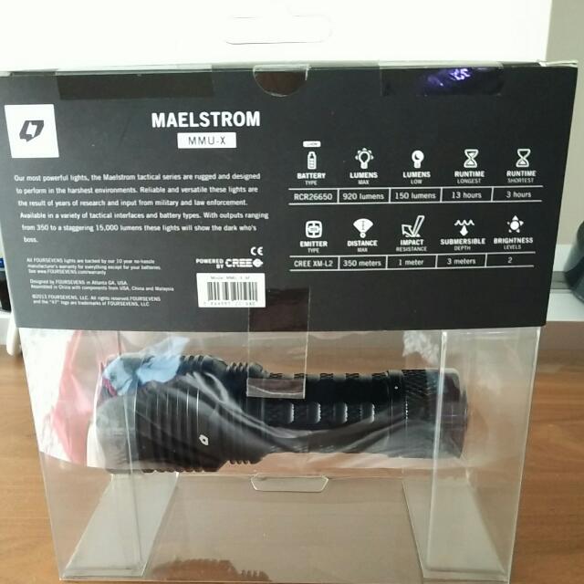Foursevens Maelstrom MMU X Led Tactical Flashlight, Sports Equipment ...