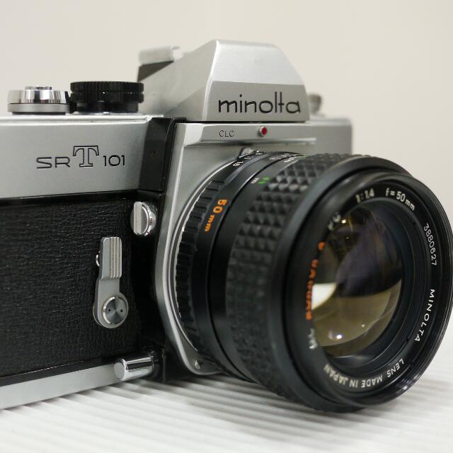 Minolta SRT101 Film Camera With MC Rokkor PG 50mm F1.4 Lens ...