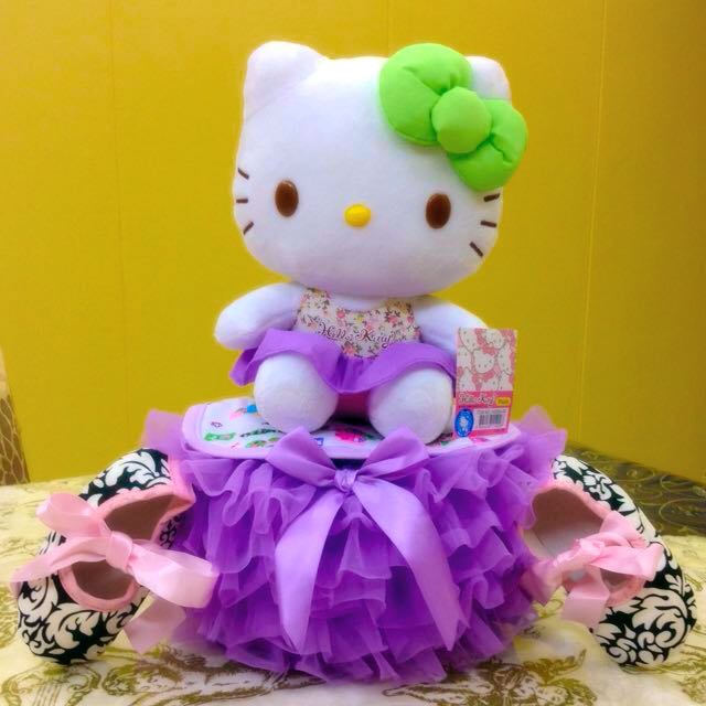 Hello Kitty a-top-Tutu (lavender) Diaper Cake - SANRIO, Babies & Kids ...