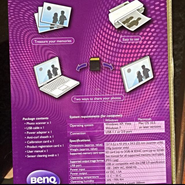 BenQ Portable Photo Scanner, Electronics on Carousell