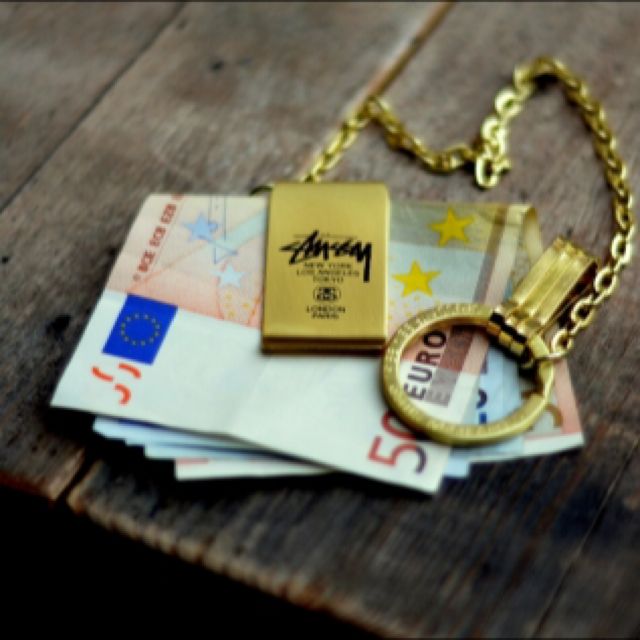 Stussy Gold Dictator Money Clipper, Men's Fashion, Muslim Wear ...