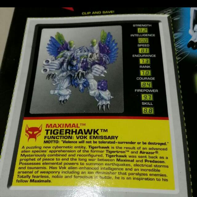 Transformers Beast Wars Transmetal 2 Tigerhawk, Hobbies & Toys, Toys ...