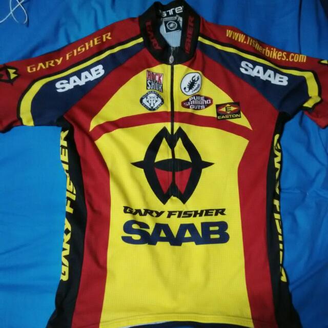 Gary Fisher Team Saab Jersey, Men's Fashion, Activewear on Carousell