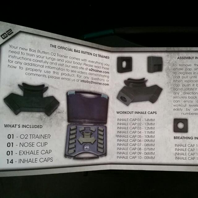 Bas Rutten O2 Trainer Inspiratory Muscle Trainer, Sports Equipment ...