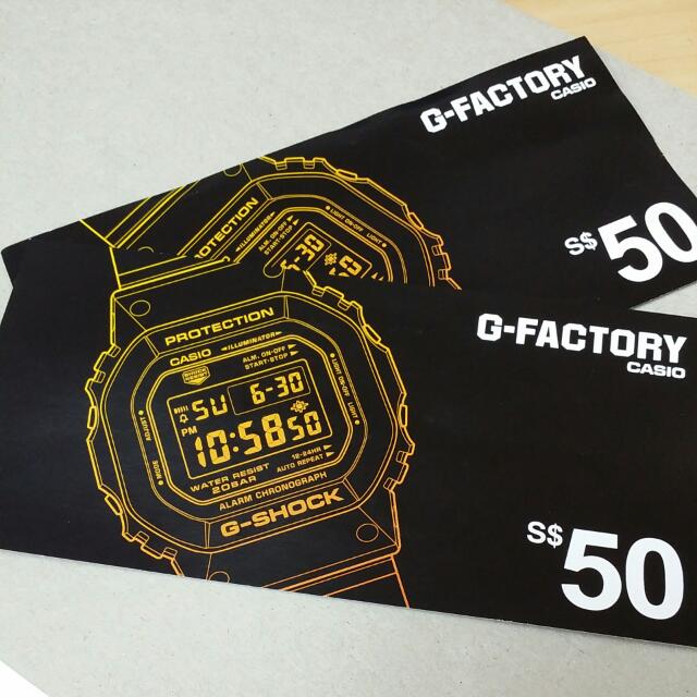Casio G Factory Voucher, Tickets & Vouchers, Vouchers on Carousell