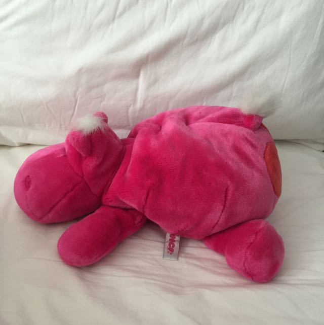 Hippo soft toy with a heart butt, Hobbies & Toys, Toys & Games on Carousell