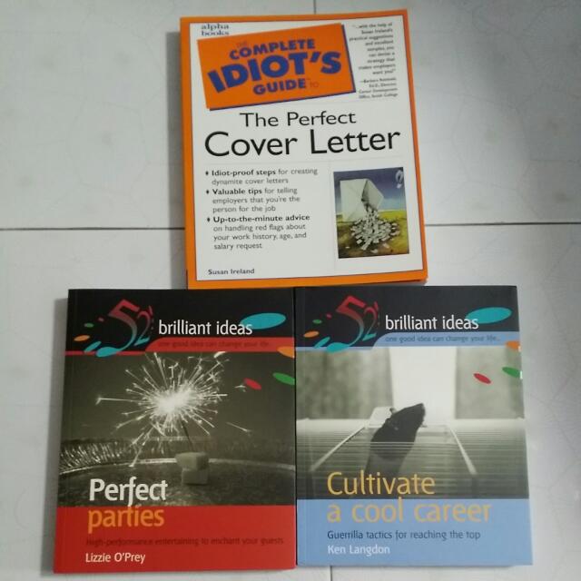 Set of 3 Reference Books: Writing the Perfect Cover Letter, Organising ...